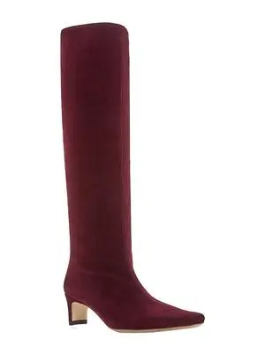 Staud Suede Ankle Booties - Syrah Suede