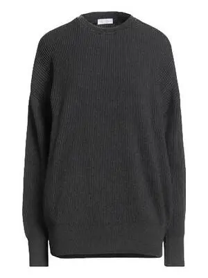 Brunello Cucinelli Ribbed-knit Crewneck Sweater - Grey