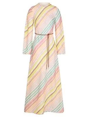 Zimmermann Striped Linen Maxi Dress - Multicolor