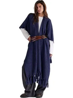 Free People Blanket Duster Wrap - Navy