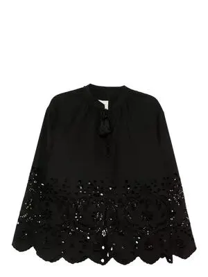 BAMBAH Eyelet Blouse - Black