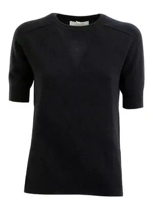 LISA YANG Short-sleeve Cashmere Sweater - Black