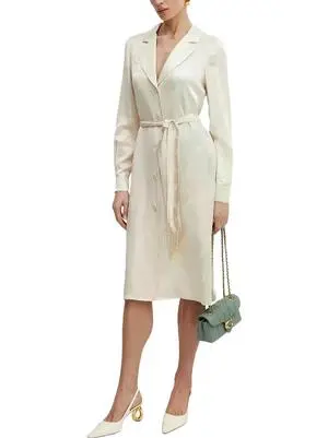 TWINSET Chain-print Belted Dress - Neutrals