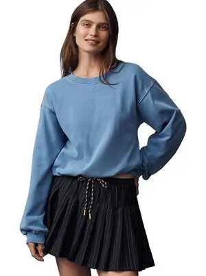 PILCRO The Niki Bubble Sweatshirt - Cornflower