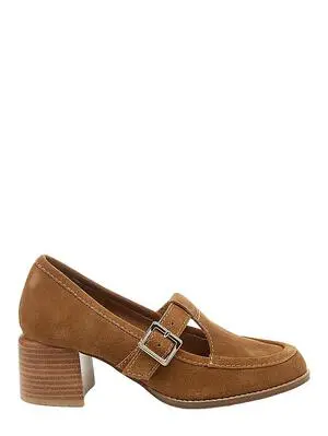 KELSI DAGGER BROOKLYN Caleb T-strap Loafer Heels - Honey