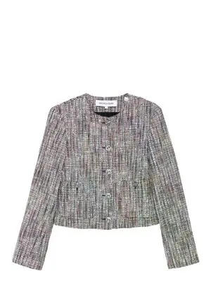 Veronica Beard Tweed Buttoned Jacket - Grey