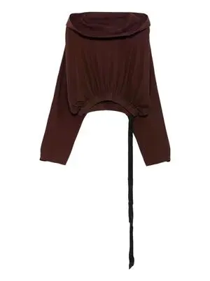 Rick Owens Elastic-waist Hoodie - Red
