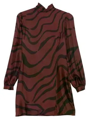 Raquel Diniz High-neck Printed Mini Dress - Red