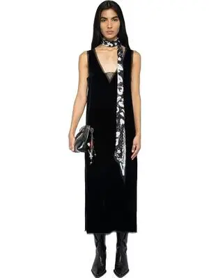 Zadig&Voltaire Renzo Velvet Maxi Dress - Black