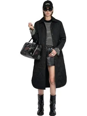 Zadig&Voltaire Kina Long Quilted Parka - Black