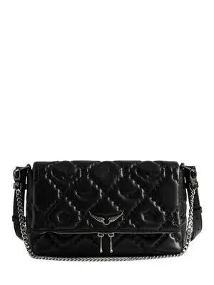 Zadig&Voltaire Rocky II Quilted Monogram Bag Black