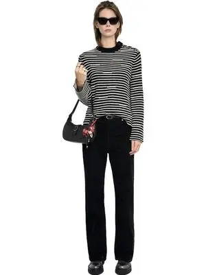 Zadig&Voltaire Striped Wool-cashmere Sweater - Black