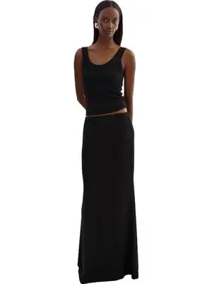 LAMARQUE Knit Maxi Skirt - Black