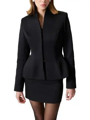 NOCTURNE Structured Blazer Jacket - Black