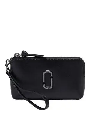 Marc Jacobs The Snapshot Wristlet Leather Clutch - Black