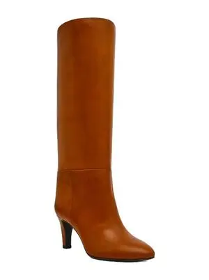 Anne Klein Arcadia Knee High Boots - Cognac Smooth