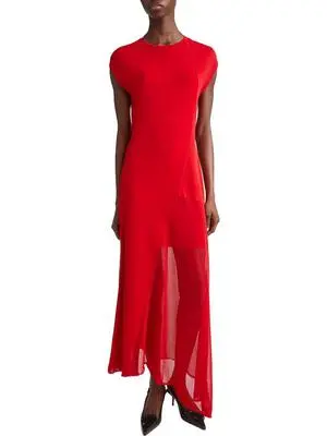 JASON WU Seamed Asymmetric Dress - Red