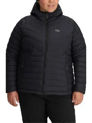OUTDOOR RESEARCH Transcendent Water Resistant 800 Fill Power Hooded Down Jacket - Black
