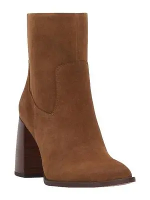 Vince Camuto Dayana Block Heel Bootie - Burnt Sugar Verona