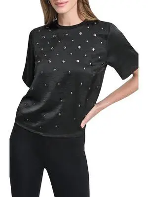 DKNY Studded Boxy Top