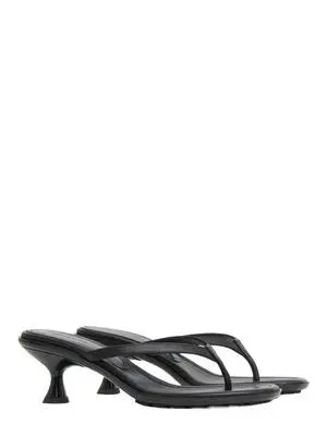 MANSUR GAVRIEL Mari Kitten Heel Sandal - Black