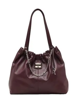 Marc Jacobs Cristina Leather Tote - Dark Plum