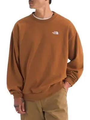 The North Face Oversized Simple Dome Crewneck Sweatshirt Burnt Umber