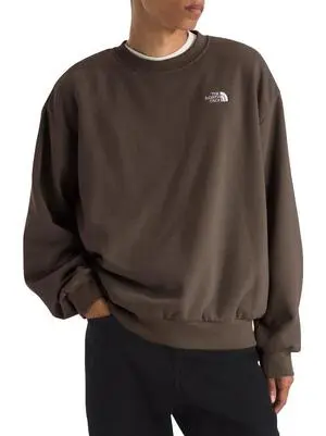 The North Face Oversized Simple Dome Crewneck Sweatshirt Smokey Brown