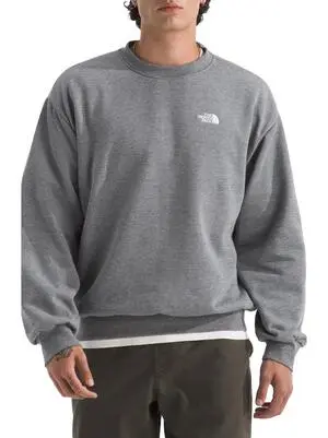 The North Face Oversized Simple Dome Crewneck Sweatshirt Tnf Mid Grey Heather