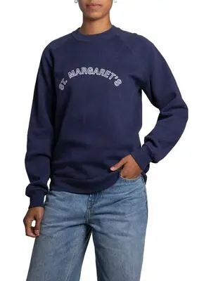 ELWOOD Vintage St. Margaret's Crewneck Sweatshirt - Navy