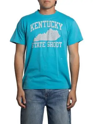 ELWOOD Vintage Kentucky State Shoot Tee - Blue