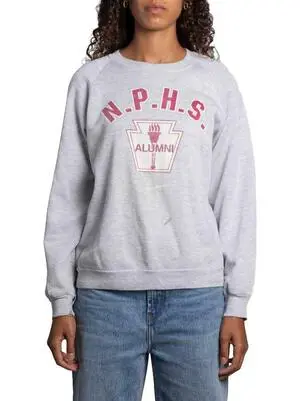 ELWOOD Vintage Nphs Alumni Crewneck Sweatshirt - Grey
