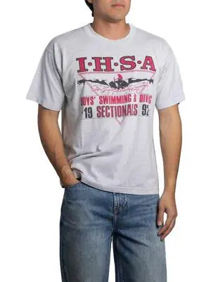 ELWOOD Vintage Ihsa Swim Tee - Grey