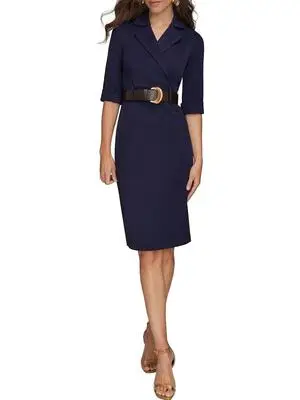 Donna Karan New York Belted Sheath Dress Eclipse