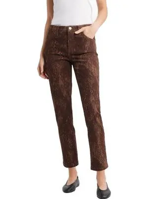 CITY BLUES Ankle Skinny Jeans - Brown