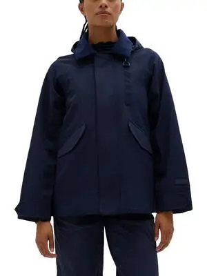 HALFDAYS Hooded Rain Jacket - Navy