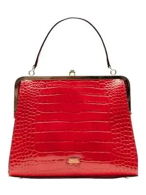 FRANCES VALENTINE Jackie Croc-Embossed Leather Frame Bag