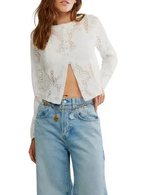 Free People Jae Button-Up Top Sugar Swizzle