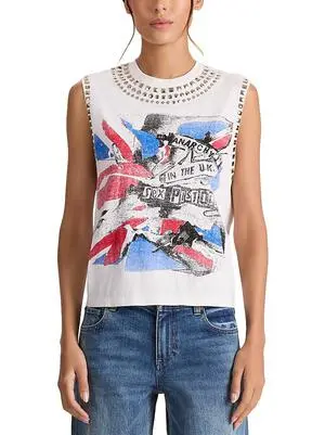 Alice + Olivia Micah Embellished Muscle Tee - Sex Pistos