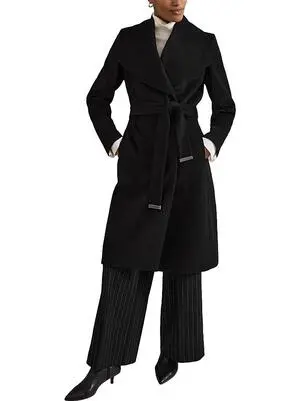 PHASE EIGHT Belted Coat - Black