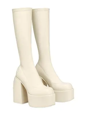 NAKED WOLFE Spice Platform Boots - Ivory