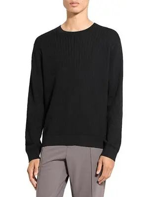 Theory Riland Cable Knit Sweater Black
