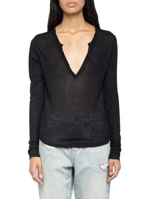 ZADIG&VOLTAIRE Tani Ribbed Top