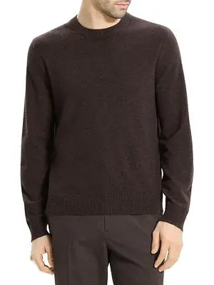 Theory Hilles Cashmere Sweater - Brownwood Melange