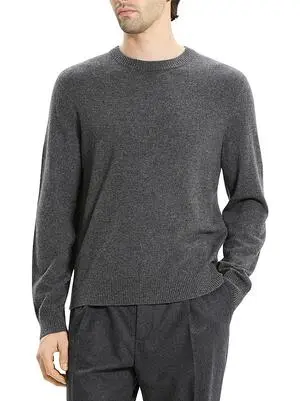 Theory Hilles Cashmere Sweater - Charcoal Melange