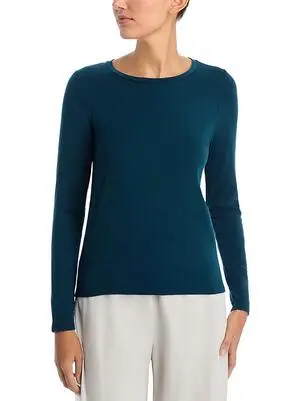 Eileen Fisher Slim Fit Long Sleeve Tee - Alpine