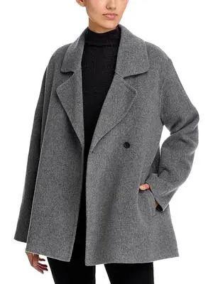 Eileen Fisher Wool Trench Coat - Ash