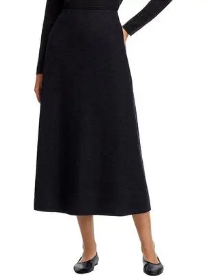 Eileen Fisher A-line Wool Skirt - Charcoal