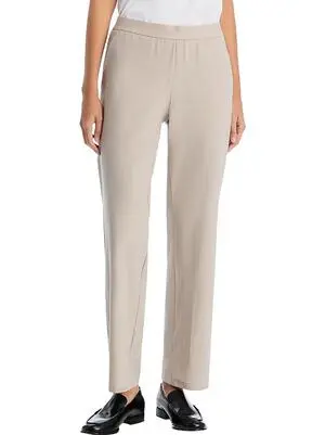 Eileen Fisher Straight Leg Linen Pants - Dove
