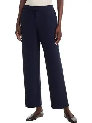 Eileen Fisher Straight Leg Linen Pants - Ink